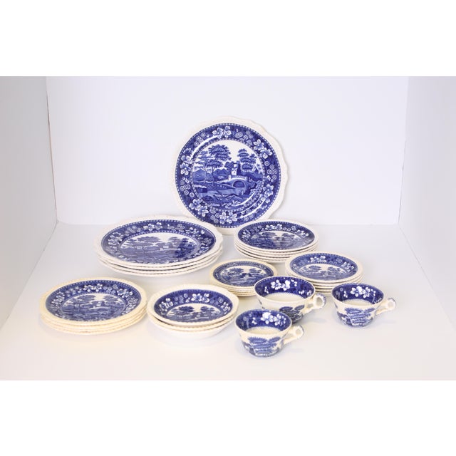 Antique Spode "Spode's Tower" Dinner Set | Chairish