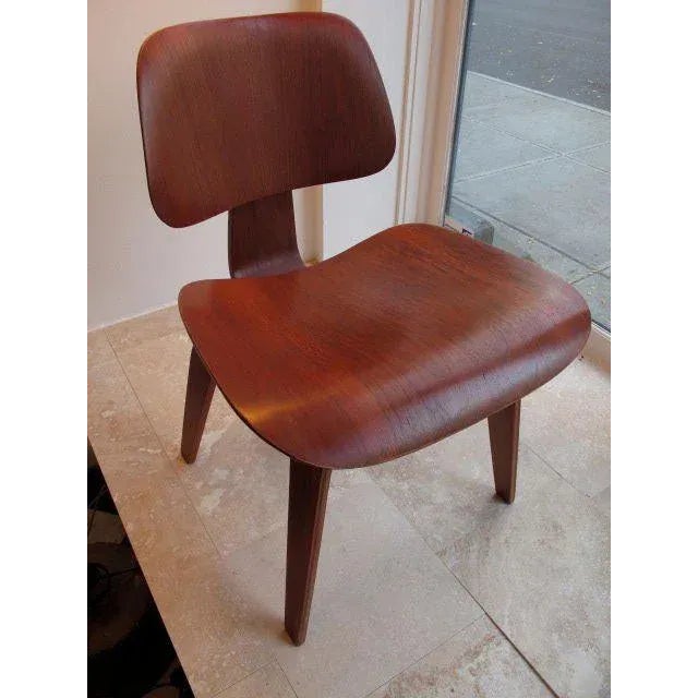 1940s Mid-Century Modern Charles Eames Evans DCW Side Chair | Chairish