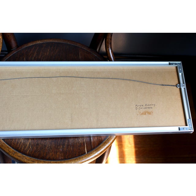 1980s "Purple Evening" Mountain Seascape Mixed-Media Drawing by Deborah ...