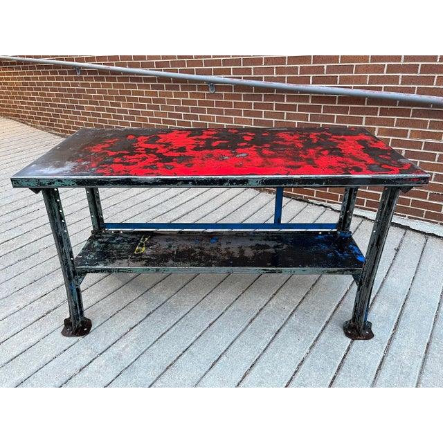 1940s American Industrial Steel Work Table From Lyon Metal Products ...