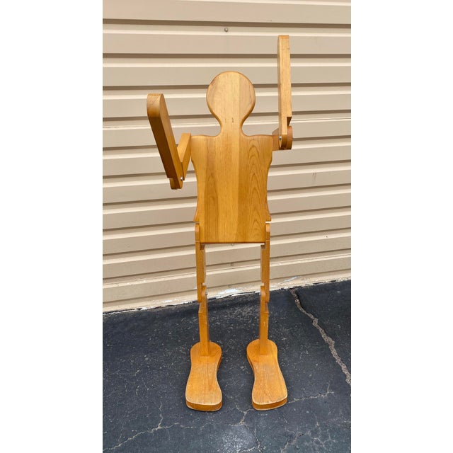 Life Sized Pine Human Form Figure Sculpture | Chairish