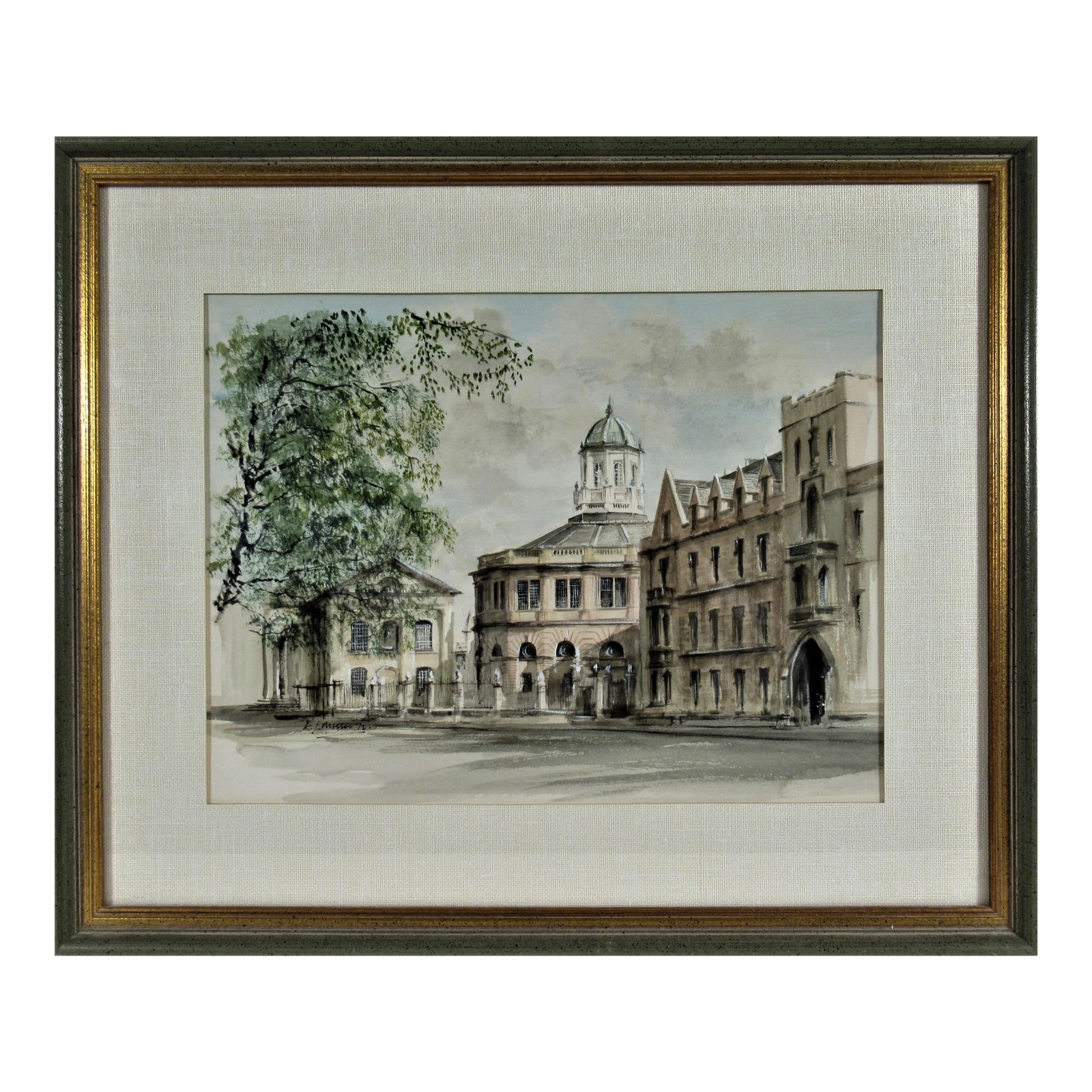 Ken Messer, Oxford Cityscape #2, 1972 | Chairish