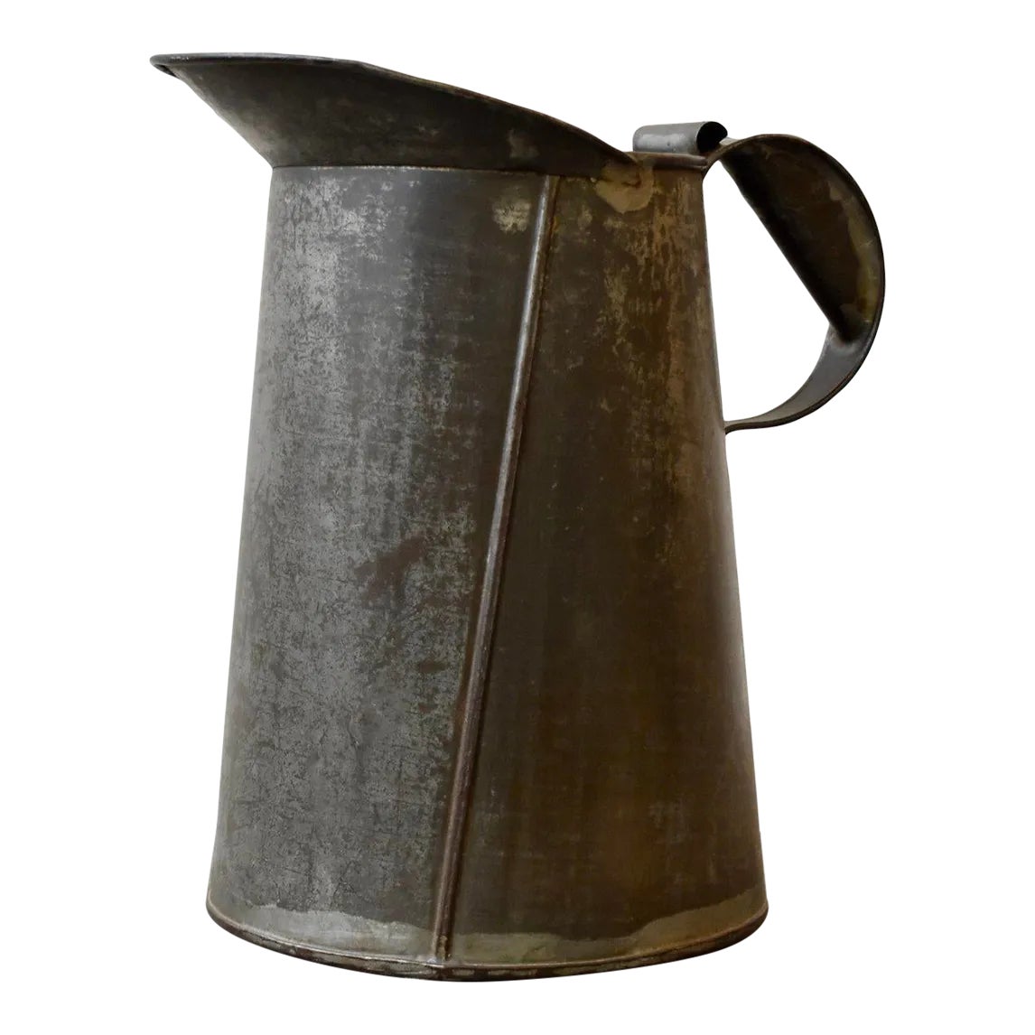 Antique Soldered Tin Farmhouse Pitcher, Circa Early 20th Century | Chairish