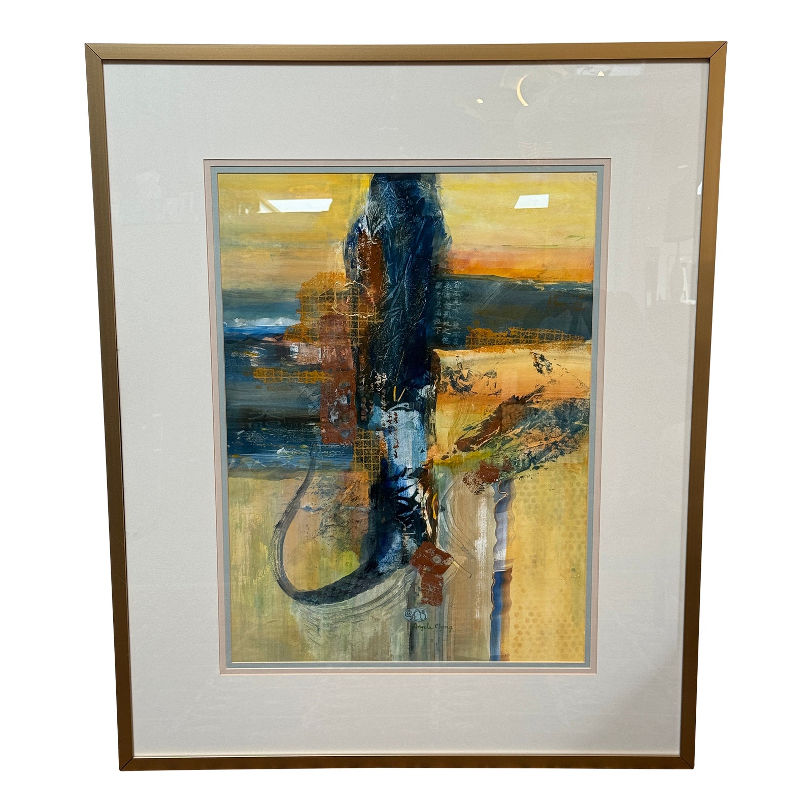 Angela Cheng "La Mer" Original Painting, Framed | Chairish