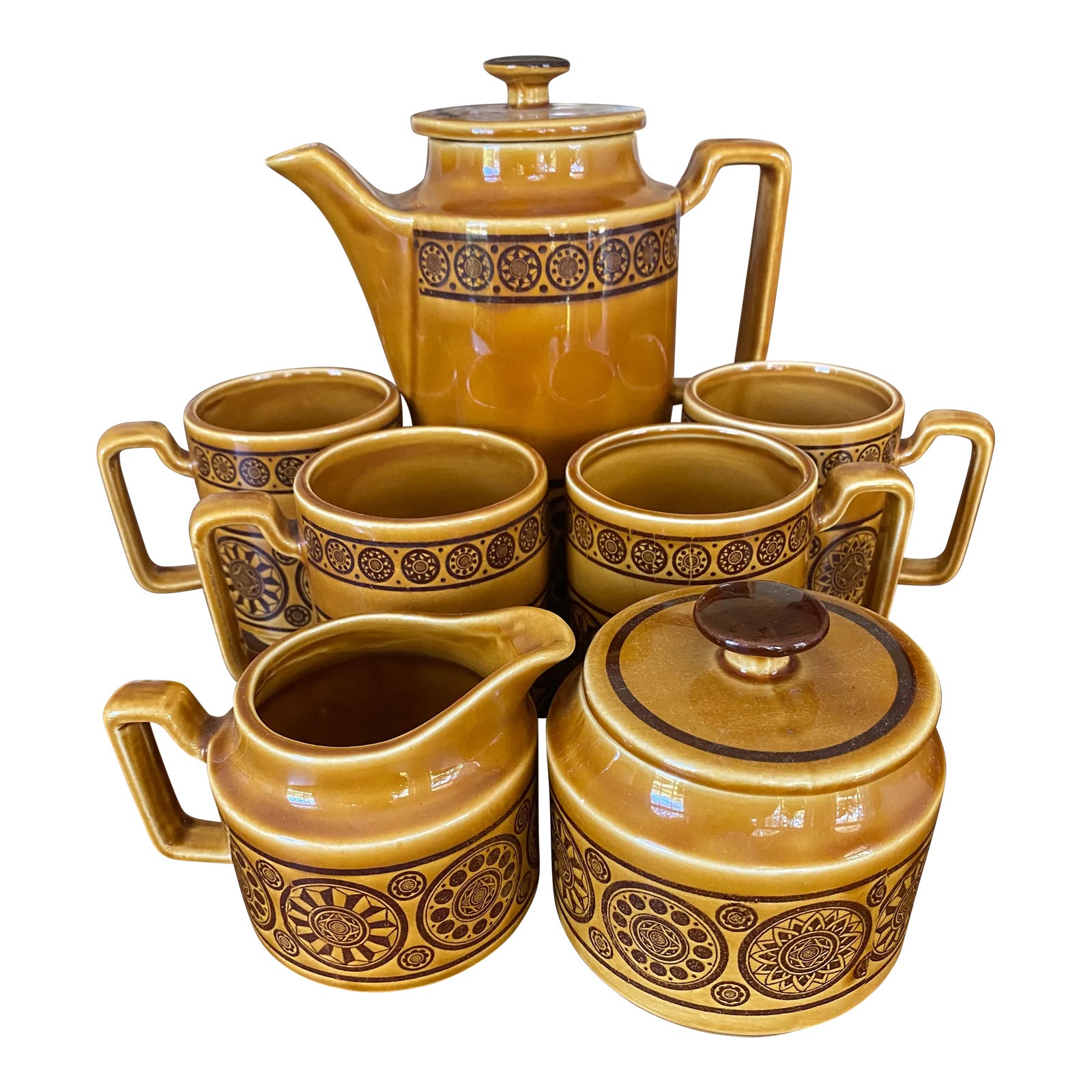 1970s Royal Sealy Coffee or Tea Set- 7 Pieces | Chairish