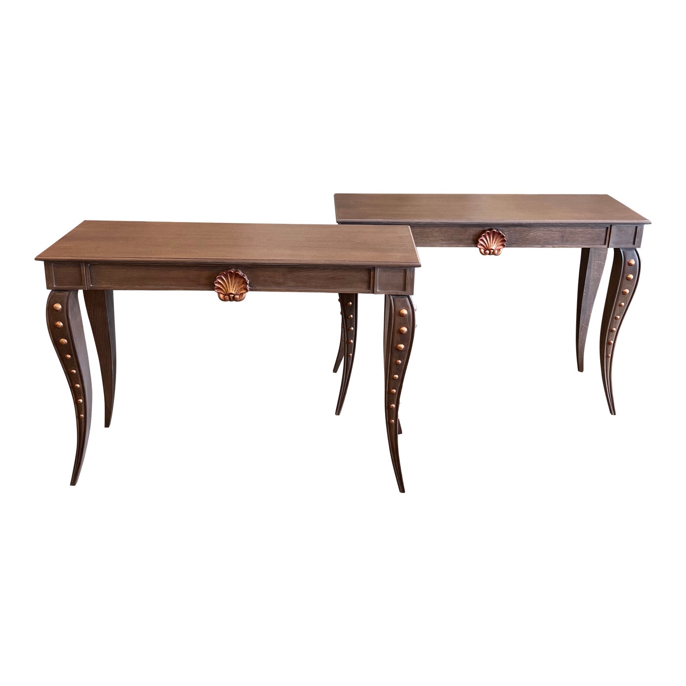 Pair of Justin Van Breda Alice Console Tables | Chairish