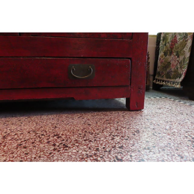 19th Century Chinese Red Lacquered Chest | Chairish