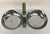 Art Deco Stainless Ashtray With Glass Inserts | Chairish