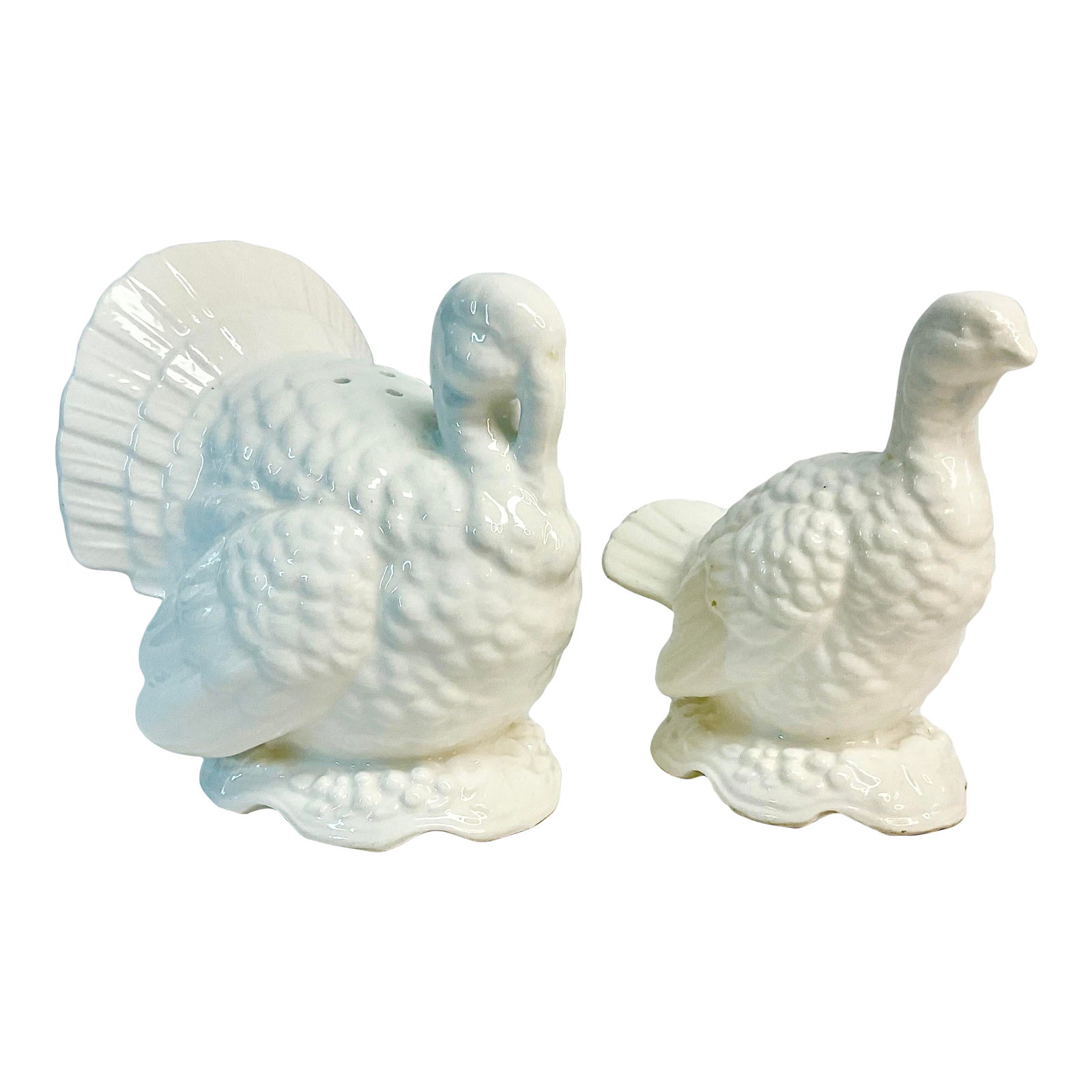 1980s Vintage Arts & Crafts Americana Thanksgiving Turkey Salt & Pepper ...