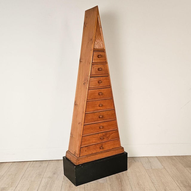 Vintage Triangle Chest on Pedestal, Circa 1975 | Chairish