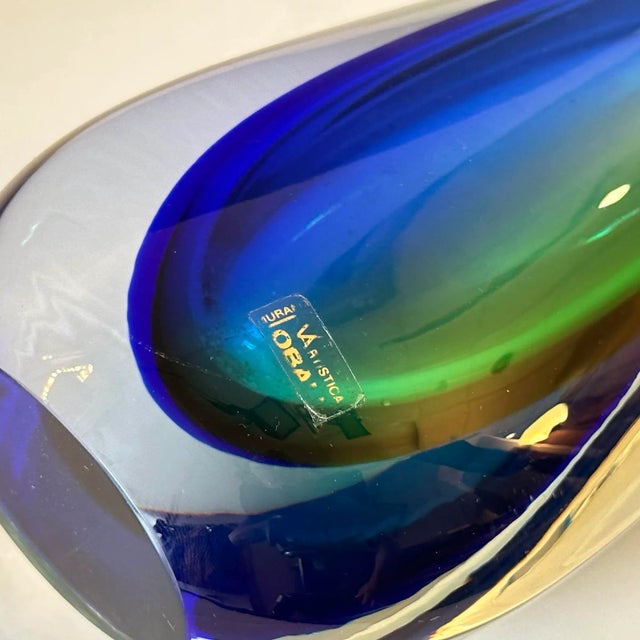 1980s Large Oball Murano Sommerso Teardrop Vase | Chairish