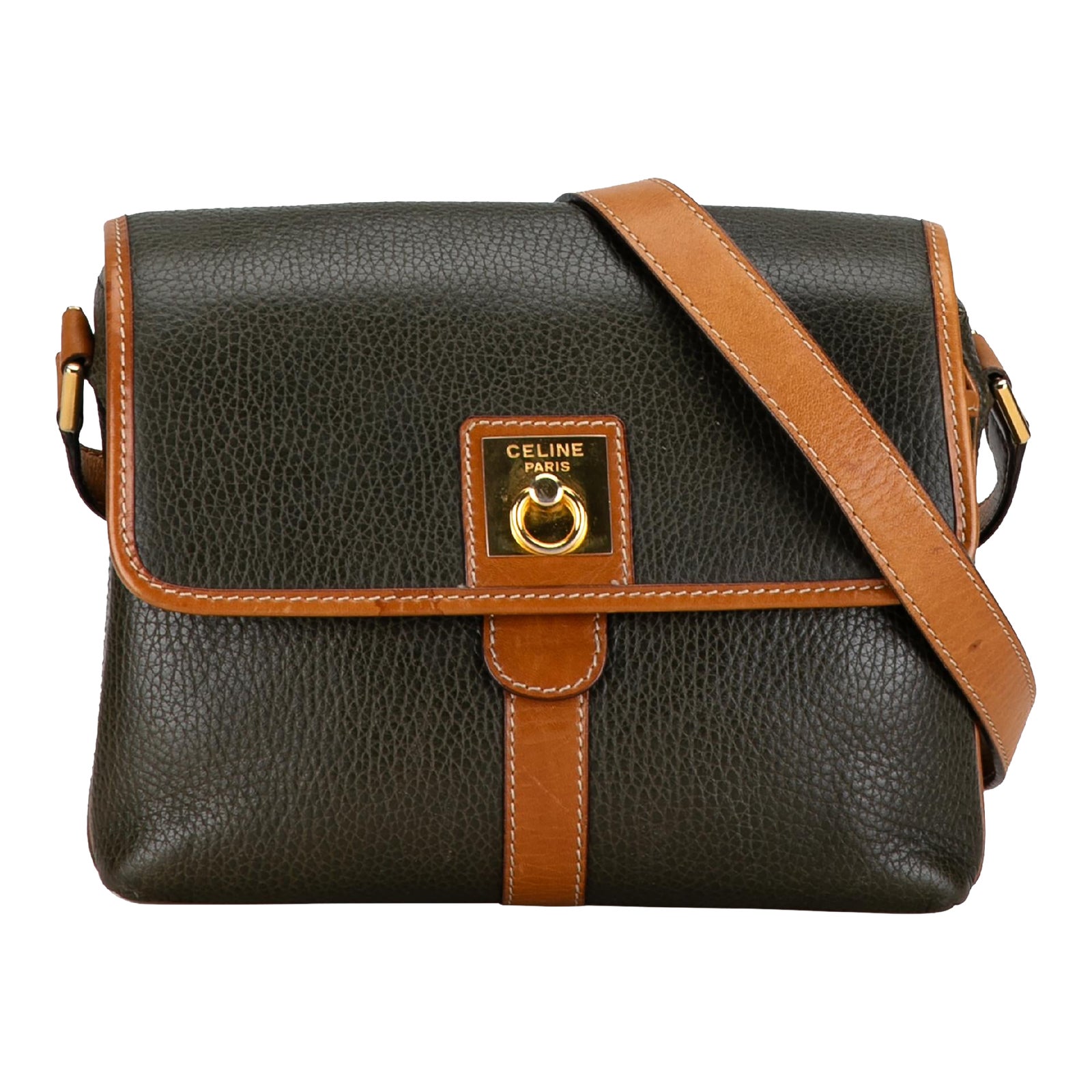 Celine Leather Crossbody Crossbody Bag | Chairish