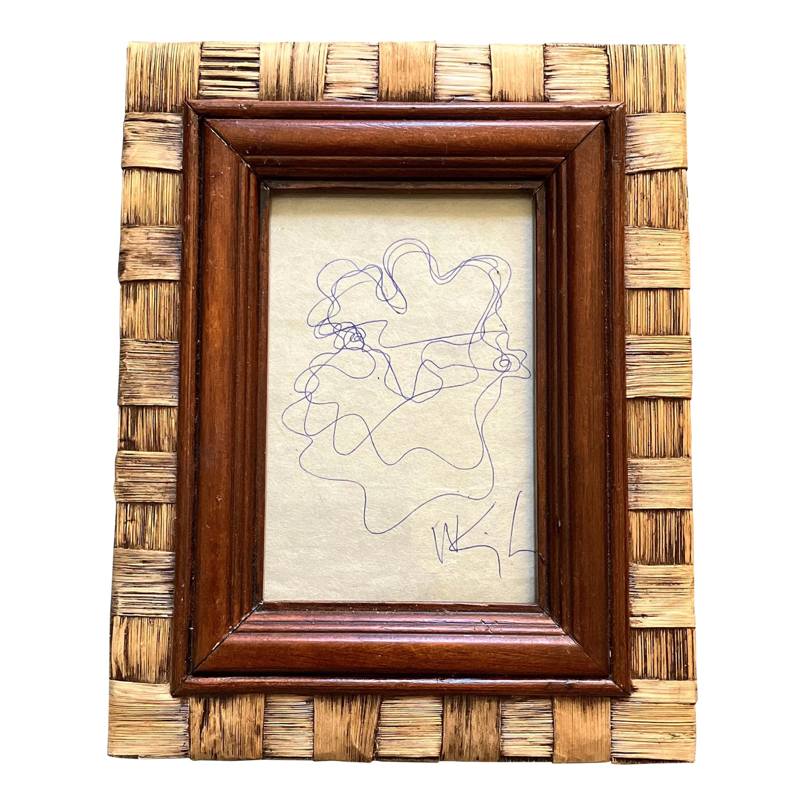 1980’s Original Wayne Cunningham Abstract Pen and Ink Drawing | Chairish