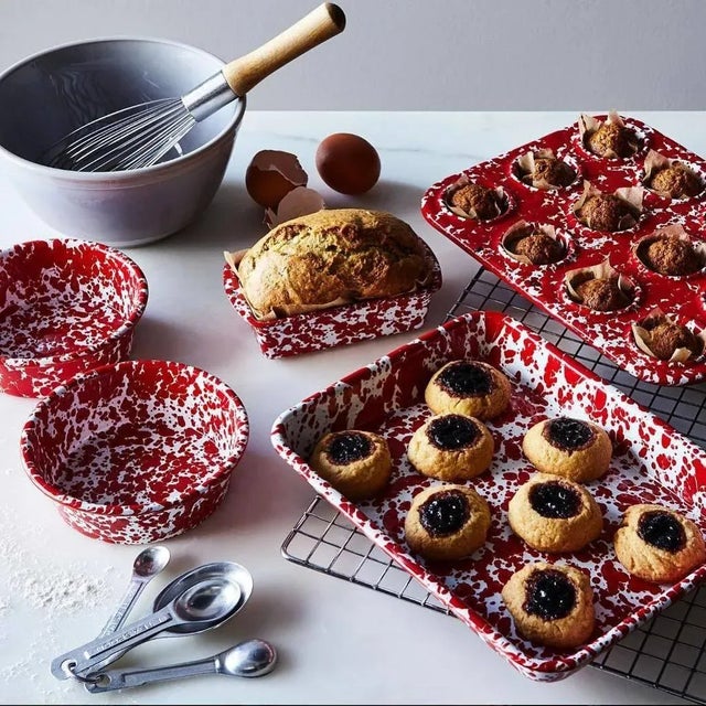 Crow Canyon Home Splatterware, Small Berry Colander in Red & White ...