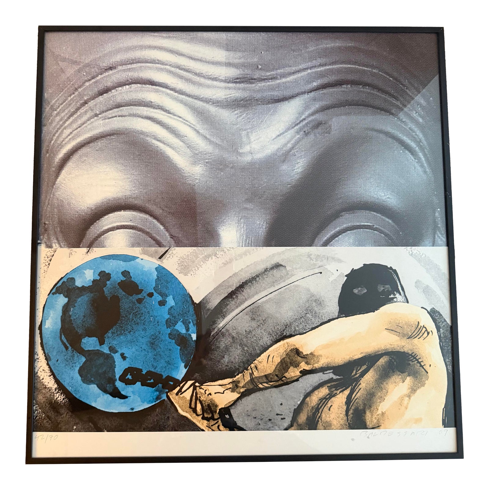 Contemporary John Baldessari, "Eyebrows Furrowed Foreheads Figure ...