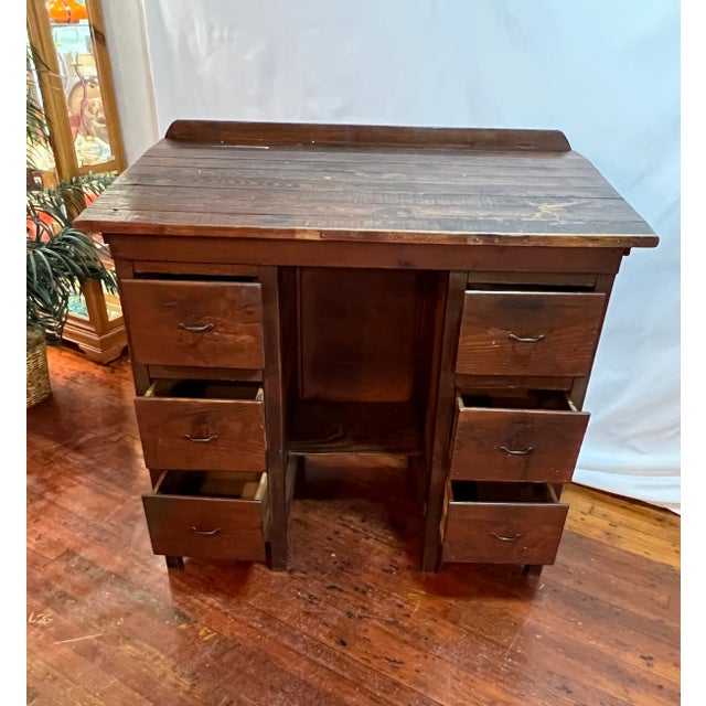 Antique Train Station Stand Up or Stool Height Railroad Desk | Chairish