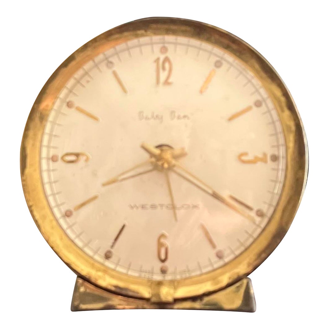 1960s Mid-Century Modern Baby Ben Deluxe Solid Brass Alarm Clock by ...