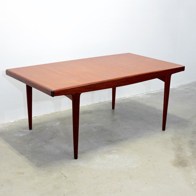 Younger Furniture Teak Dining Table With Hidden Leaves | Chairish