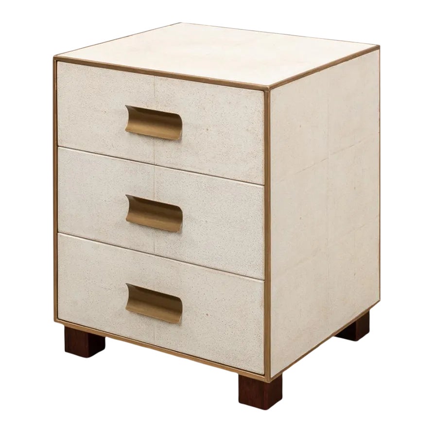 Modern Leather End Table | Chairish