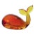 Art Glass Amber Whale | Chairish