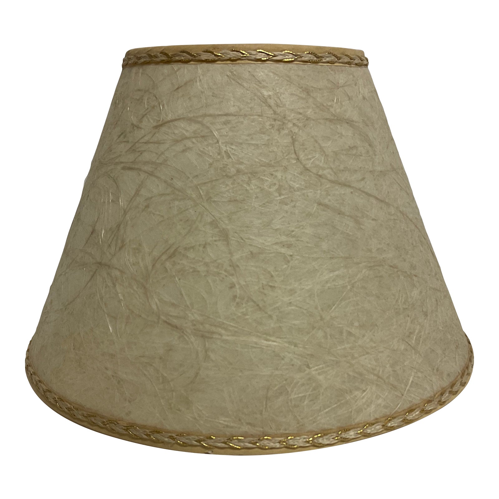 1940s Mid-Century Boho Chic Small Fiberglass Lamp Shade. | Chairish