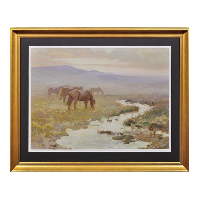 Charles Walter Simpson 1885 - 1971. English. Dartmoor Ponies. Oil on ...