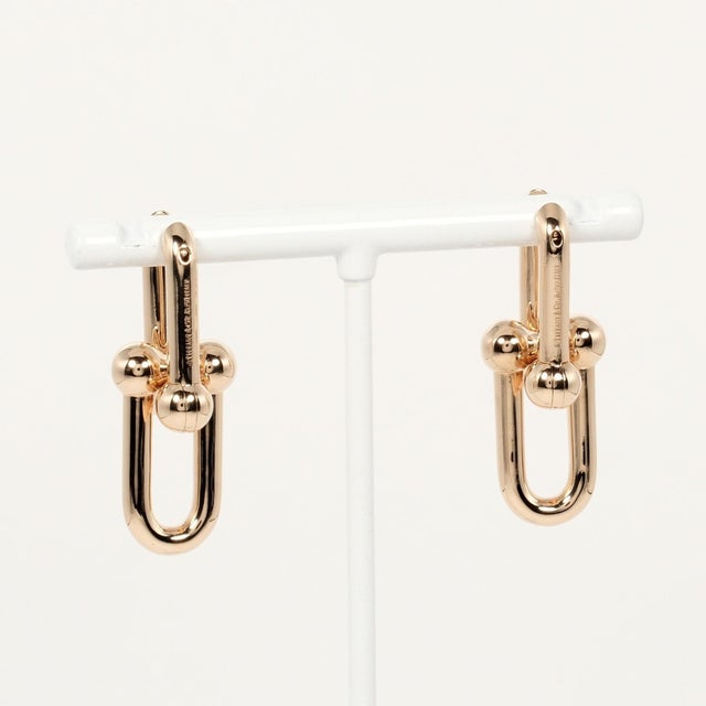 Tiffany&Co. Hardware Large Earrings K18 Pg Pink Gold Approx. 11.6G ...