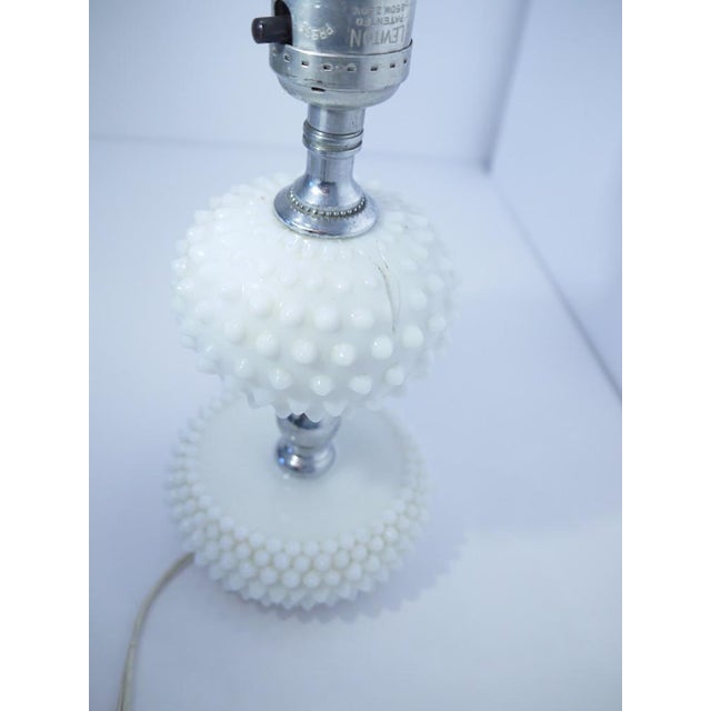 Fenton Hobnail Milk Glass Lamps A Pair Chairish