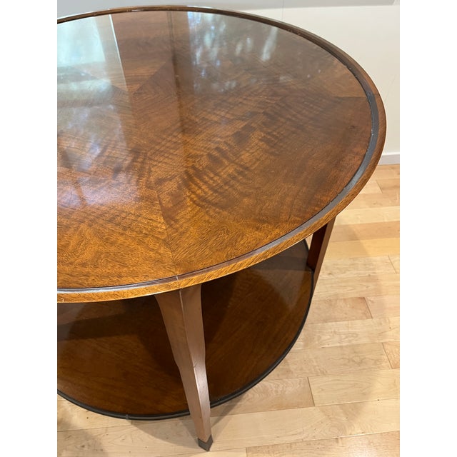 Large Round Two-Tier Side Table | Chairish