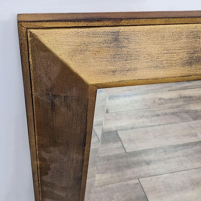 Decorative Arts Inc Gold Framed Beveled Wall Mirror | Chairish