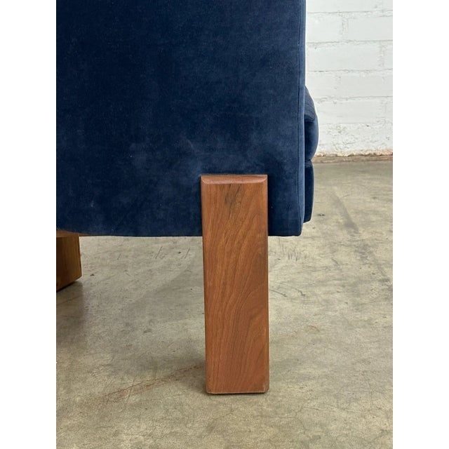 Custom Lounge Chair in Blue | Chairish