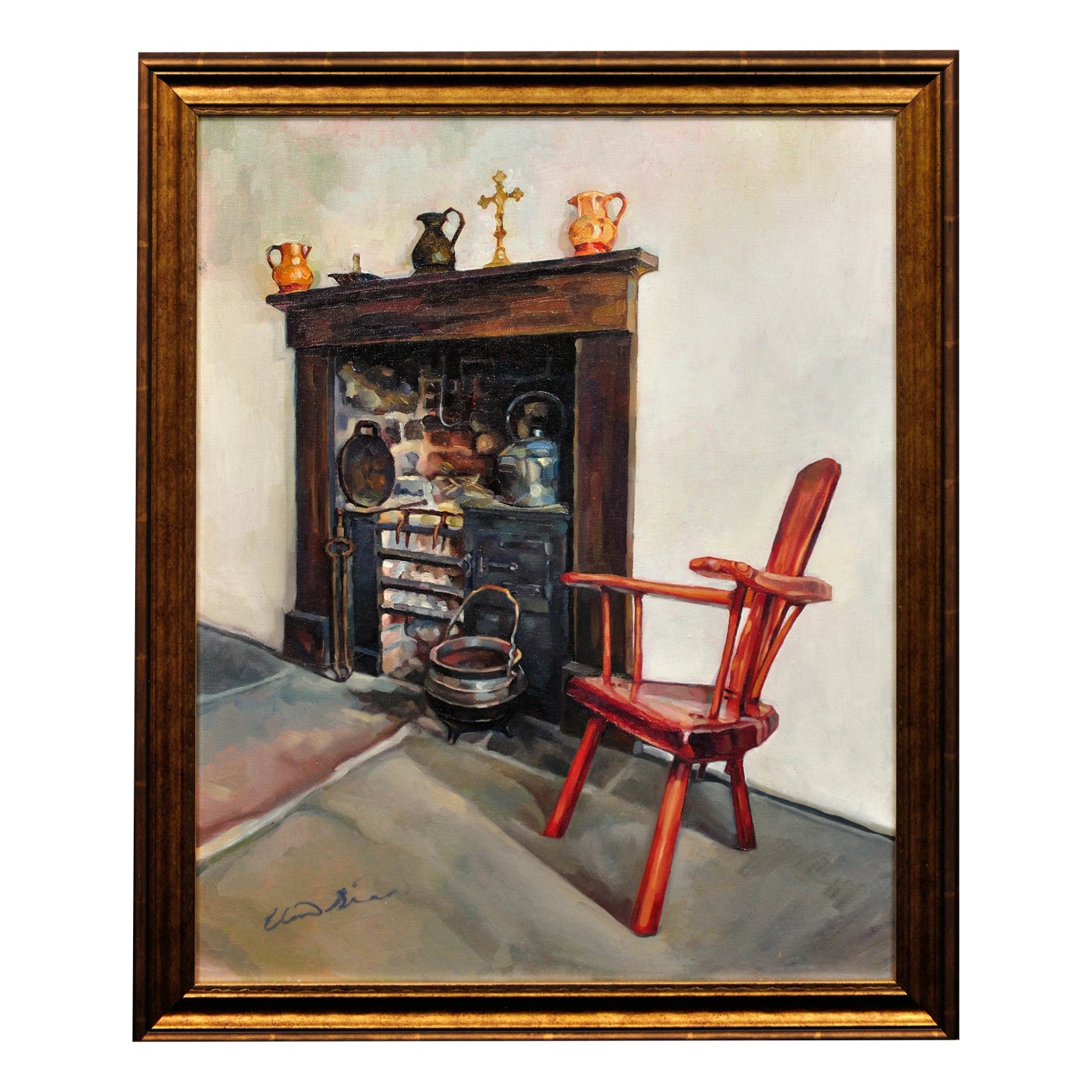 Elin Sian Blake, Ty Nain (Grandma's House), 2000s, Oil Painting | Chairish