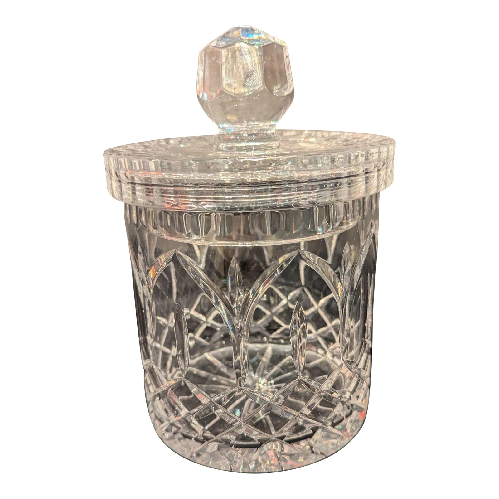 1970s Cut Crystal Ice Bucket | Chairish