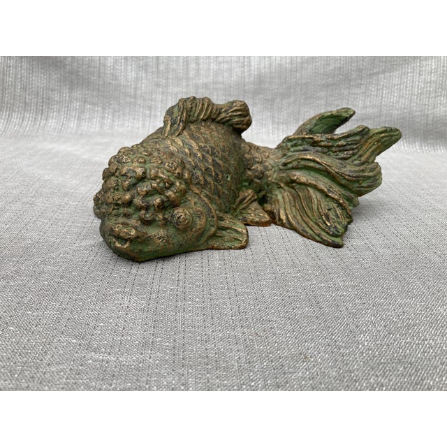 Vintage Cast Iron Goldfish Doorstop | Chairish