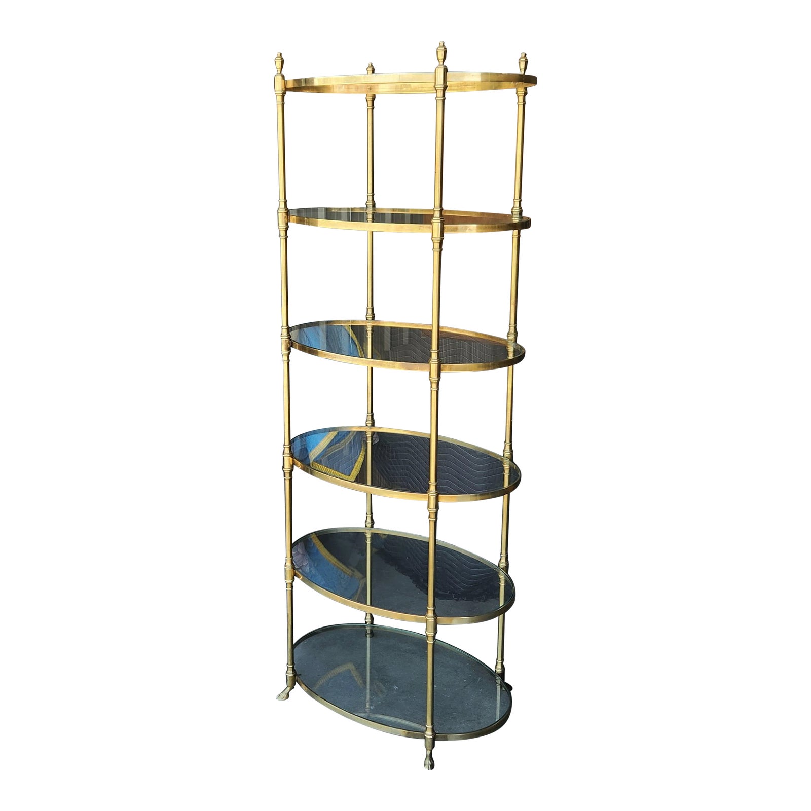 Vintage LaBarge Italian Brass Etagere | Chairish