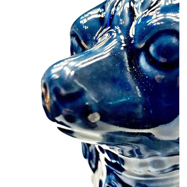 1950s Arthur Wood X-Large Royal Blue Staffordshire Spaniel Mantel Dogs ...