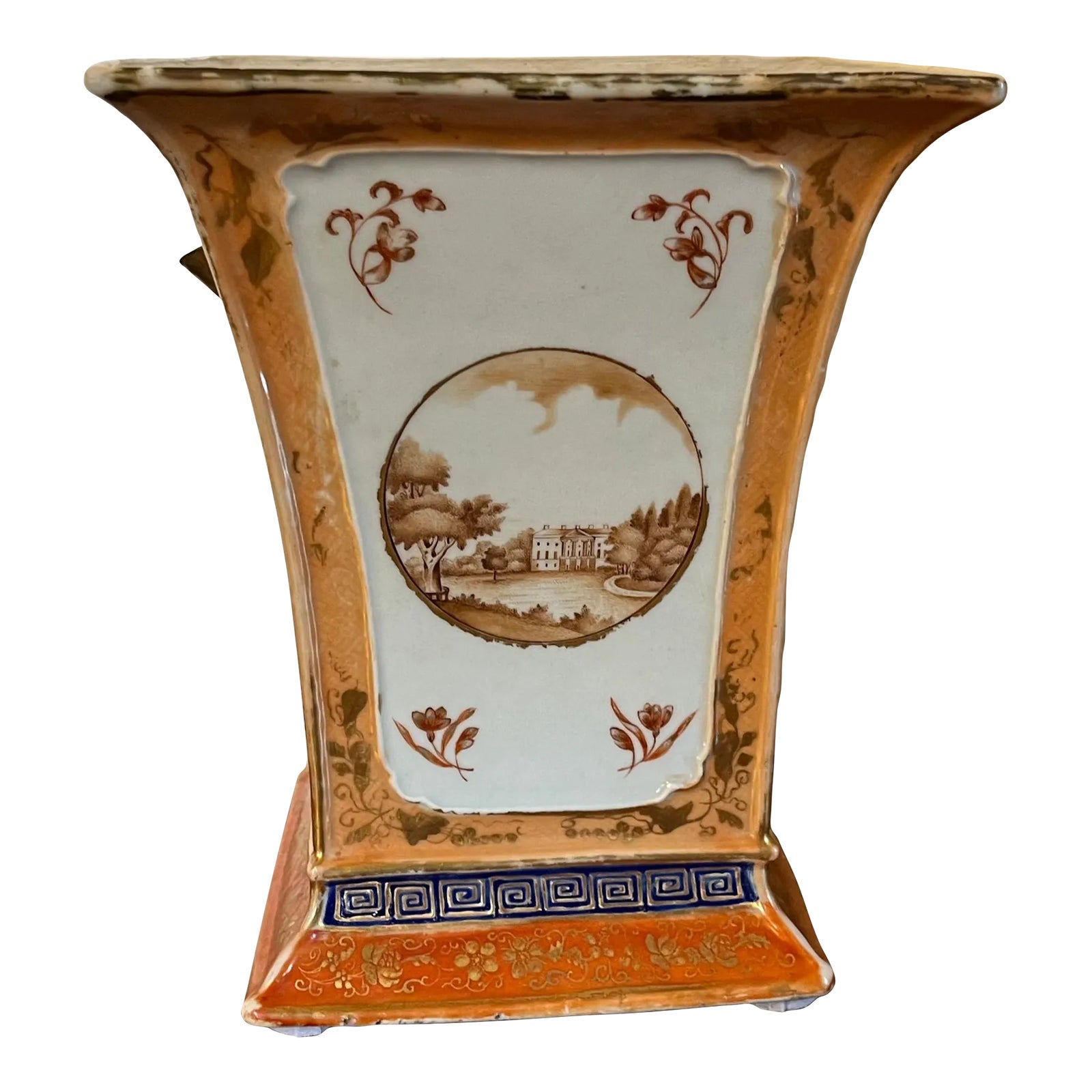 Antique Early 19th Century Chinese Export Porcelain Cachepot Vase for ...