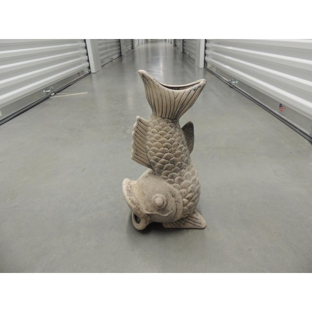 Free Standing Cast Concrete Garden Dolphin Sculpture | Chairish