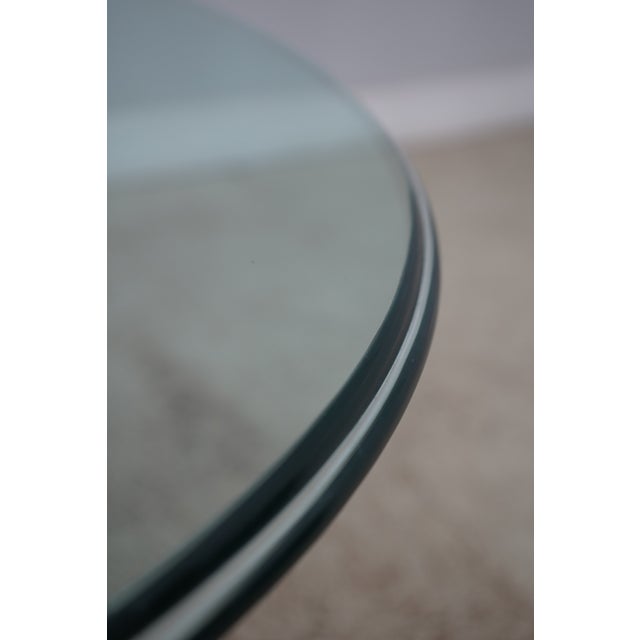Round Glass Top Carved Dolphin Base Center Table | Chairish