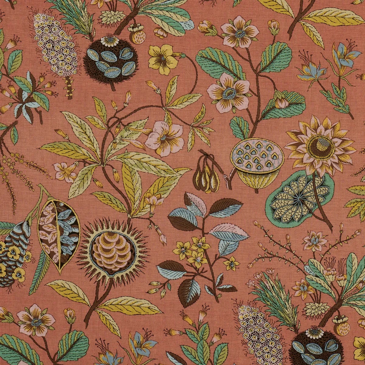 Schumacher Roca Redonda Fabric In Spice | Chairish