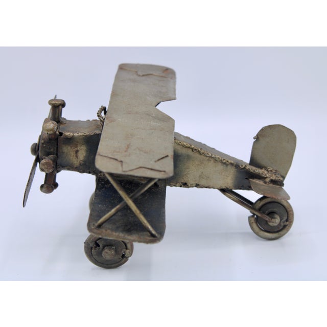 Vintage Brass Airplane Model | Chairish