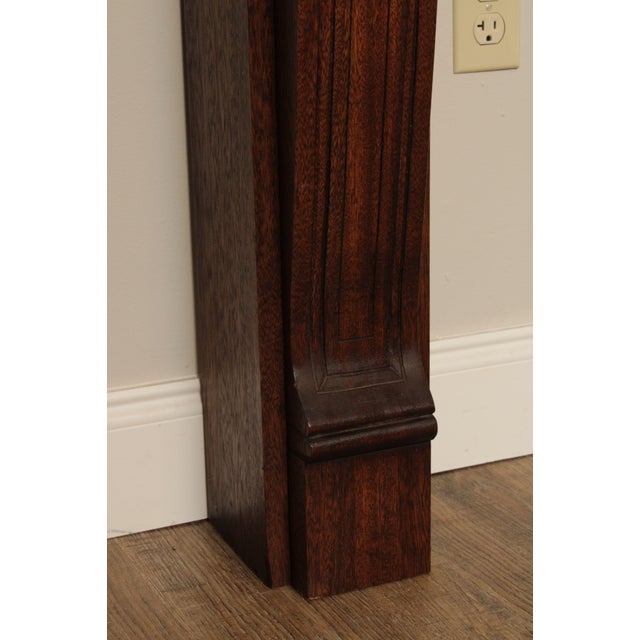 Custom Quality Mahogany Shell-Carved Fireplace Mantel | Chairish