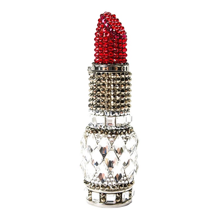 2020s Judith Leiber Lipstick Pillbox Crystal Pill Box | Chairish