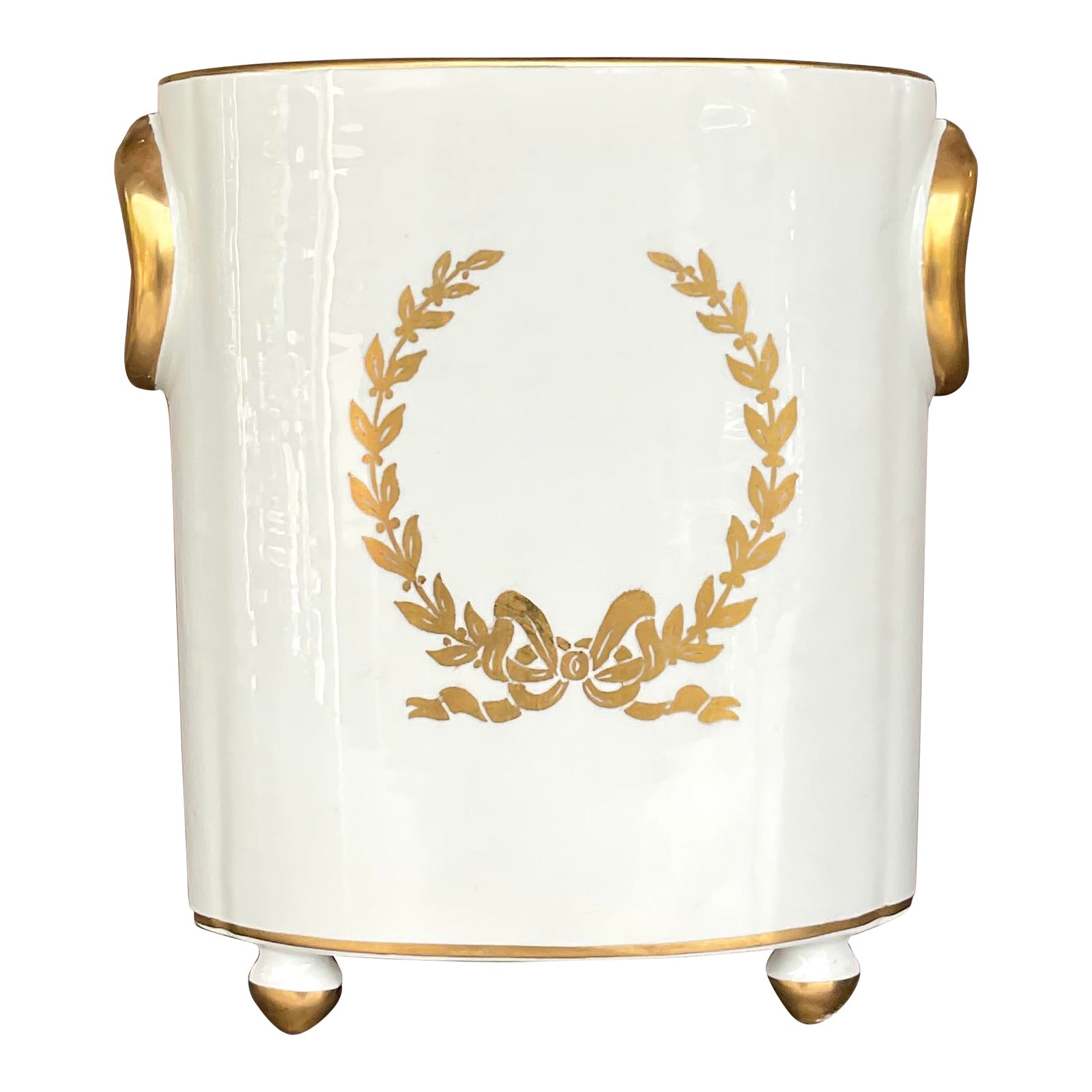 Vintage Regency Trenton Pottery Cache Pot | Chairish