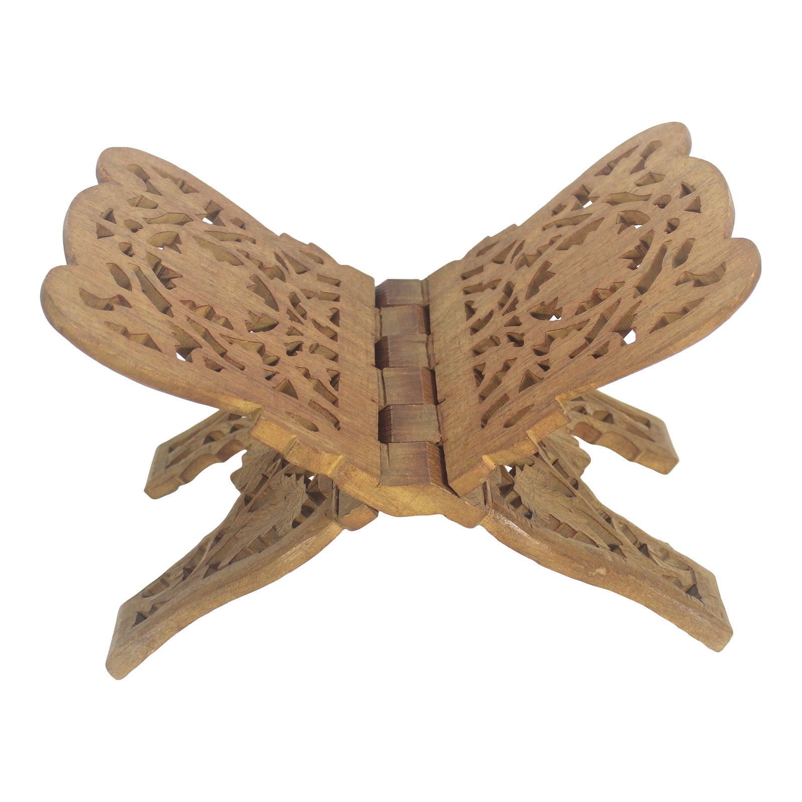 1980s Vintage Carved Wood Book Holder Adjustable Folding Wedding Guest ...