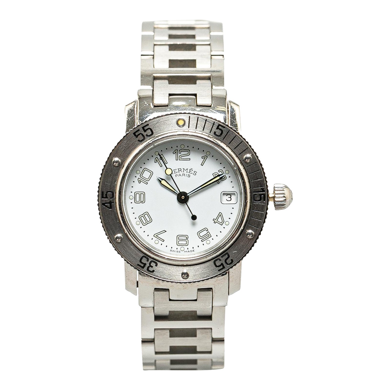 Hermès Quartz Stainless Steel Clipper Diver Watch | Chairish