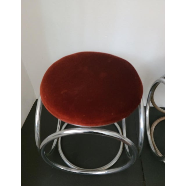 Chromed Tubular Steel Stools Jean-Pierre Laporte Attributed, 1970s - a ...