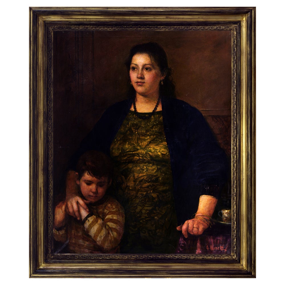 Giacomo Moretti, Interno, 1970, Oil on Canvas, Framed | Chairish