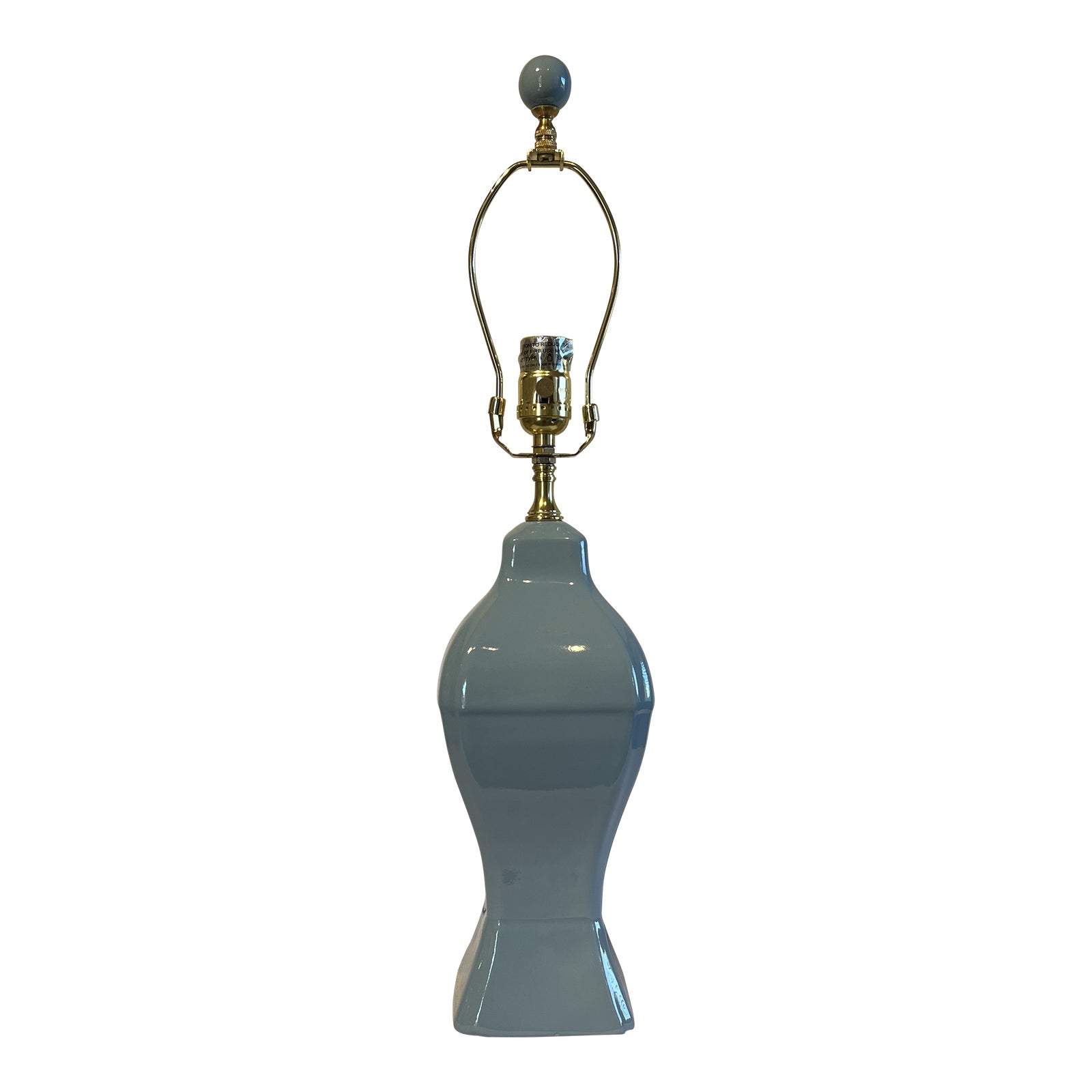 Blue Porcelain Lamp | Chairish