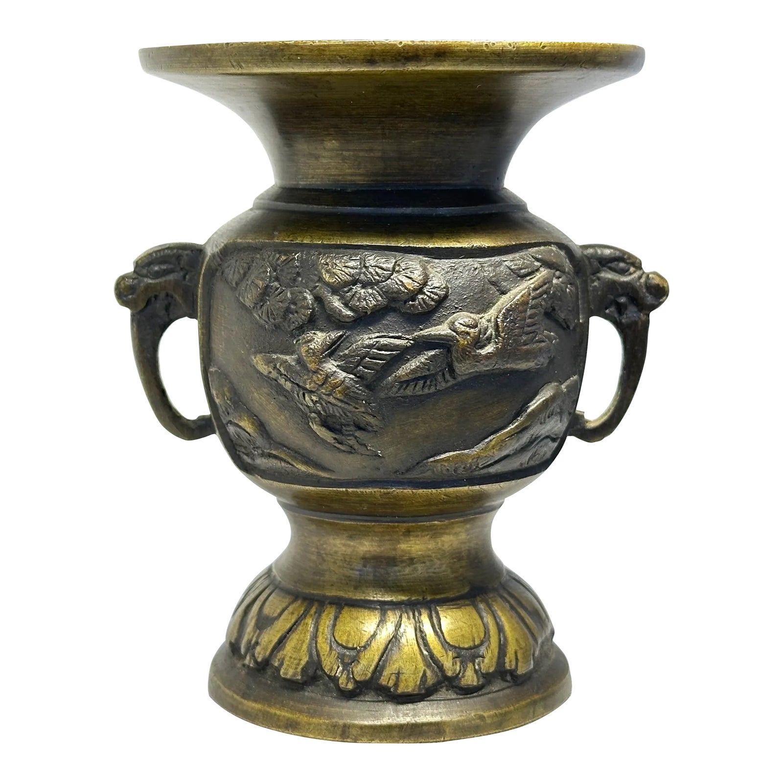 Japanese Butsudan Shrine Vase, Small Mid Century Buddhist Alter Vase ...